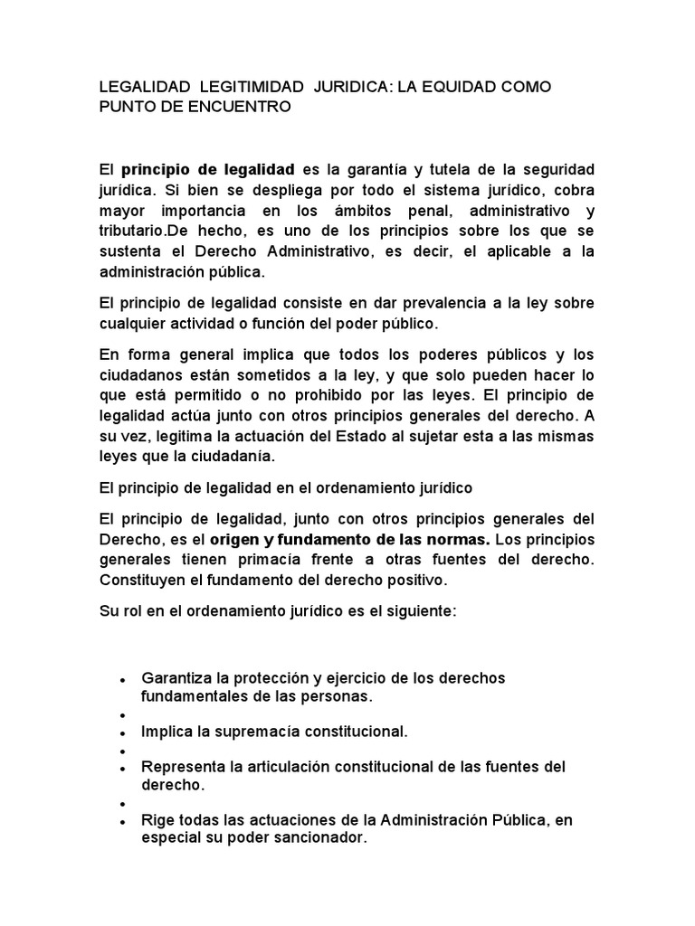 Principios Del Derecho Pdf Legitimidad Política Democracia