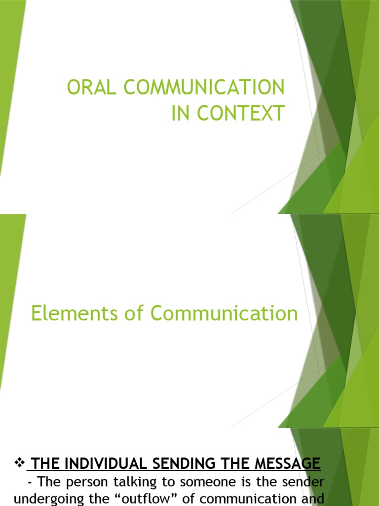 Oral Communication | PDF | Communication | Nonverbal Communication