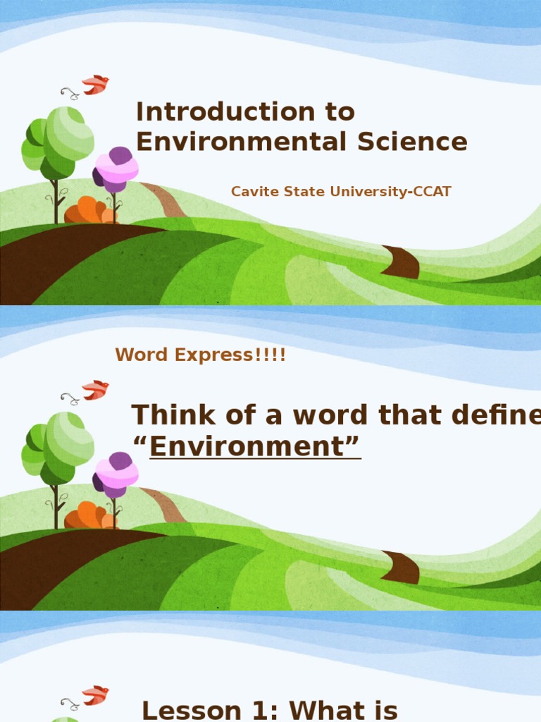 Environmental Science Introduction To Environmental Science PPTX | PDF | Environmental Science ...