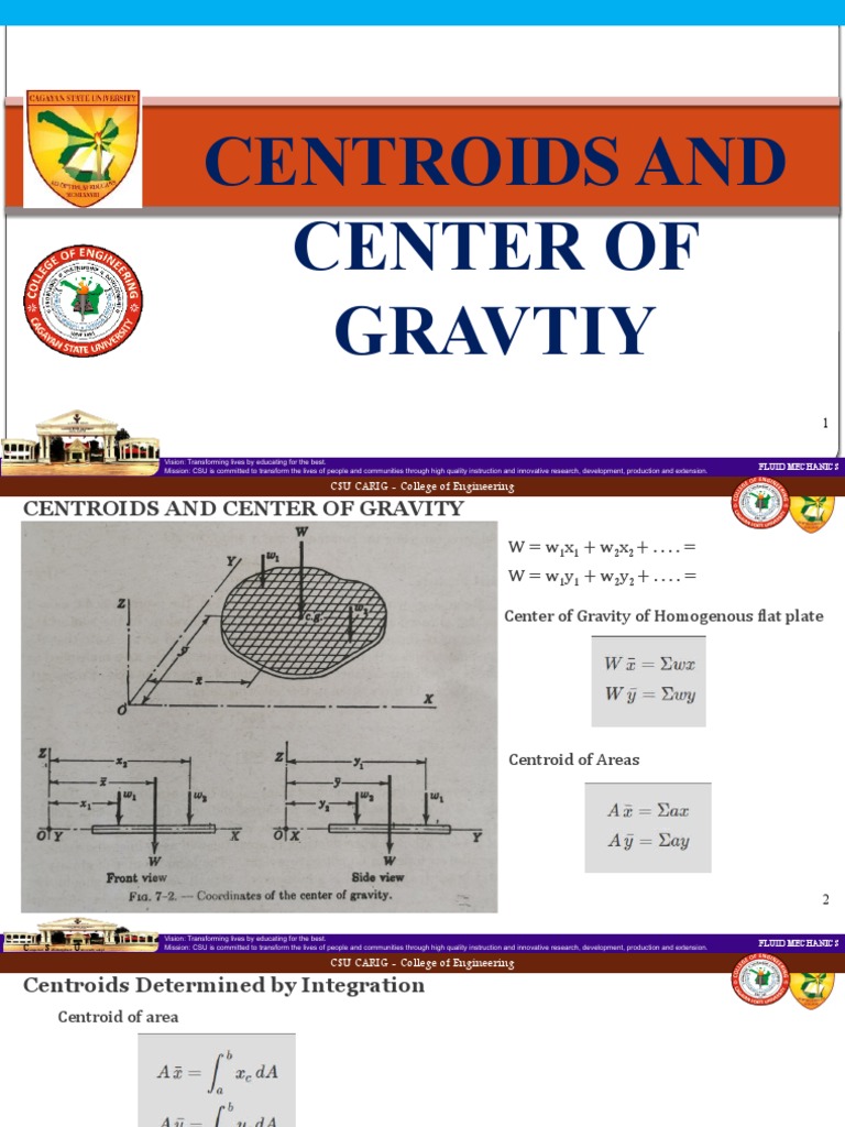 Centroids and Center of Gravity | PDF | Metrology | Quantity