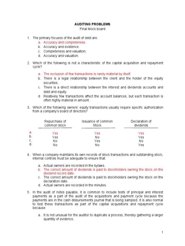 Auditing-Problems | PDF | Stocks | Inventory