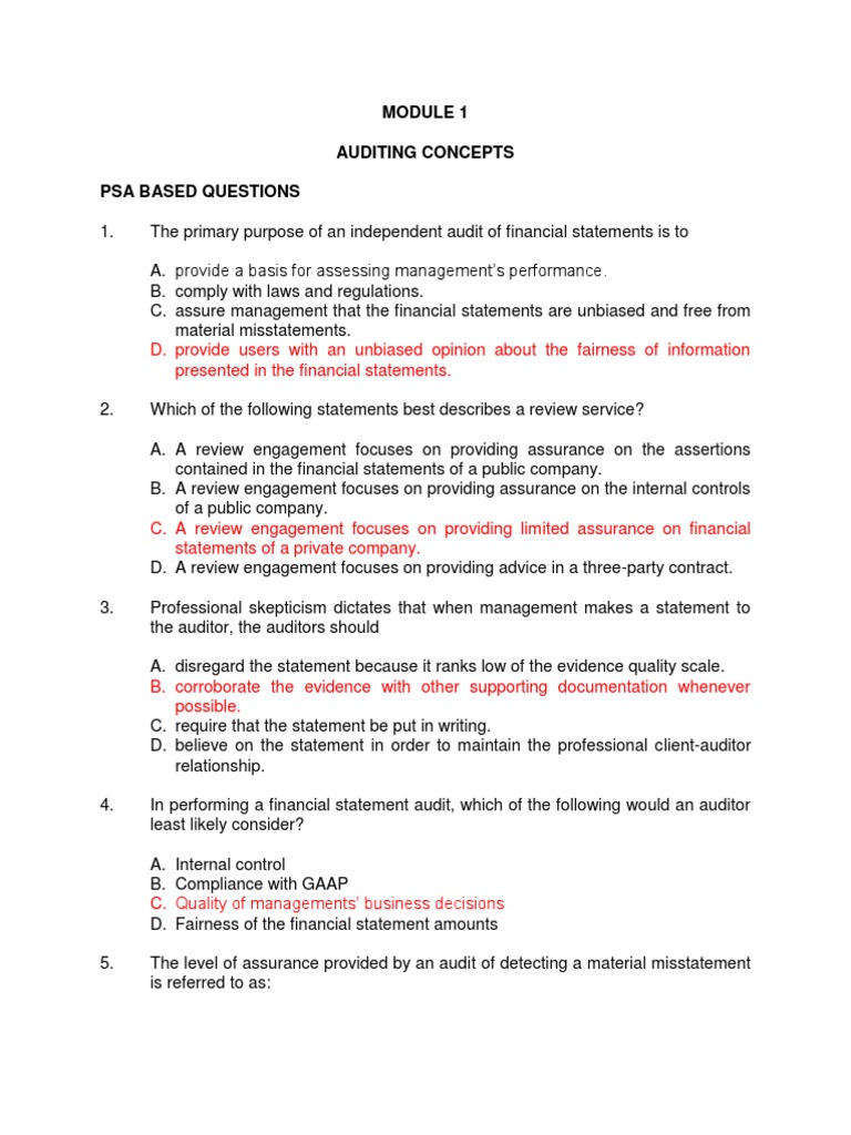 Auditing Concepts and Assurance Services | PDF | Financial Audit | Audit