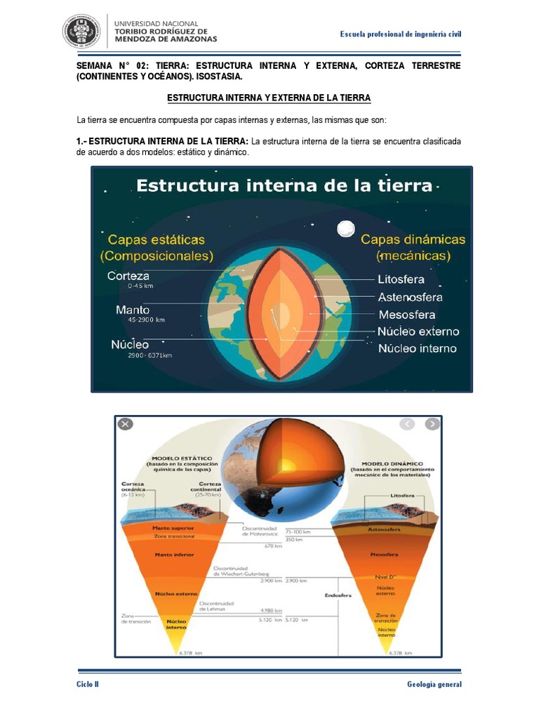 Estructura Interna de la Tierra | PDF | Tierra | Atmósfera