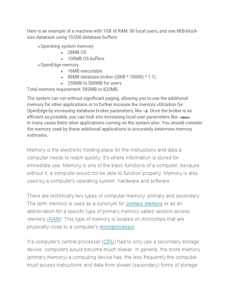Here Is An Example of A Machine With 1GB of RAM | PDF | Random Access Memory | Computer Memory