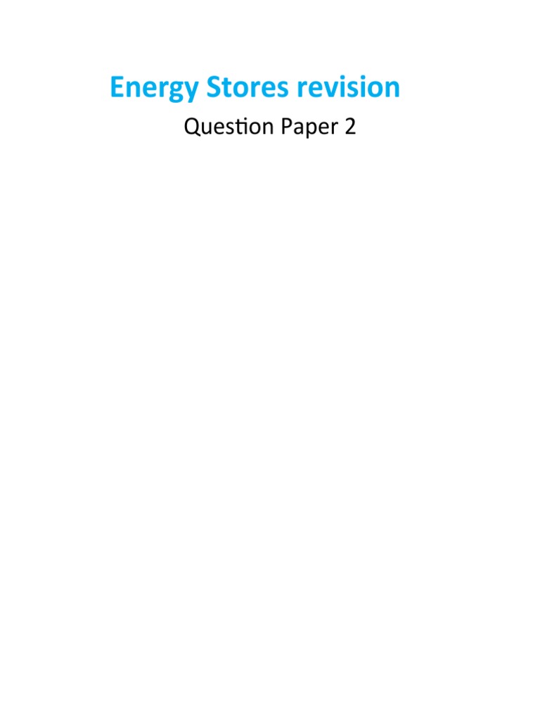 17.2-Energy Work Power-Cie Igcse Physics Ext-Theory-Qp | PDF | Mass ...