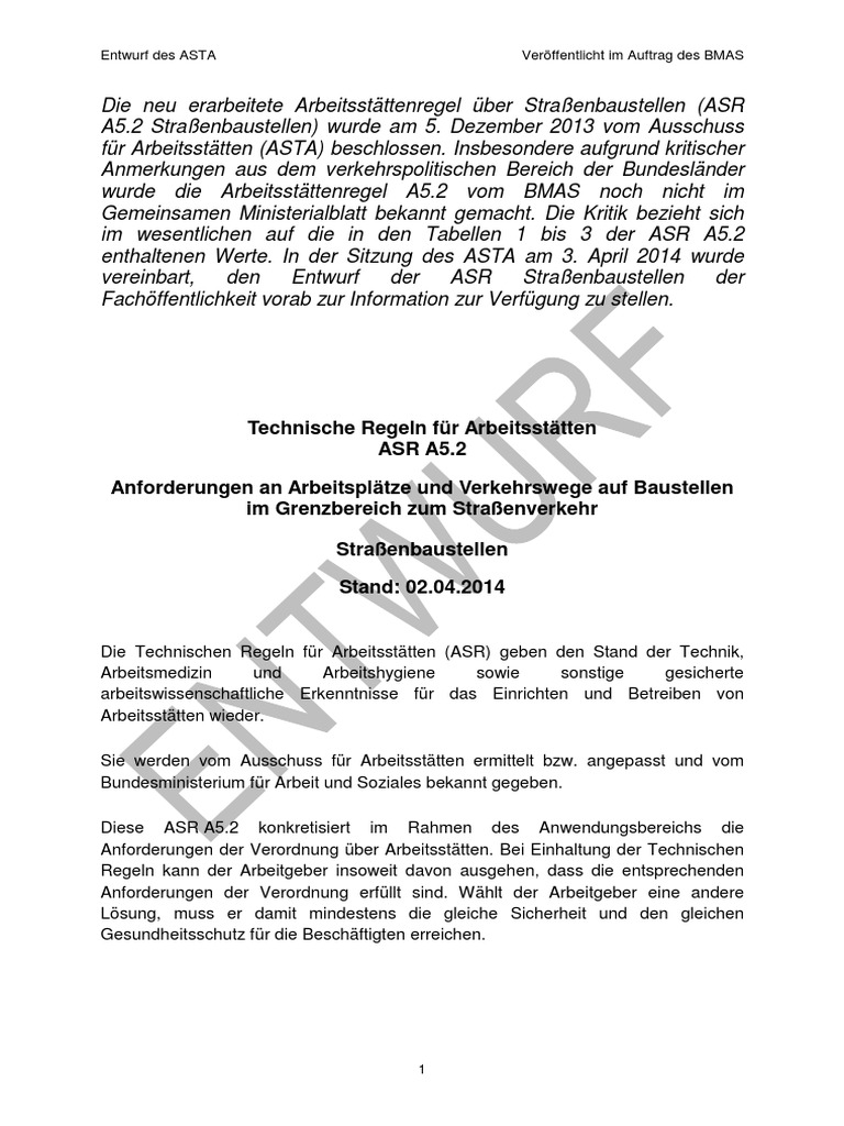 Arbeitsstättenrichtlinie ASR-A5-2-Neu | PDF