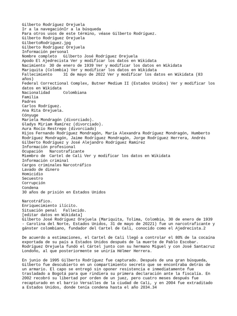 Gilbert Rodriguez Historia | PDF | Crímenes | Crimen y violencia