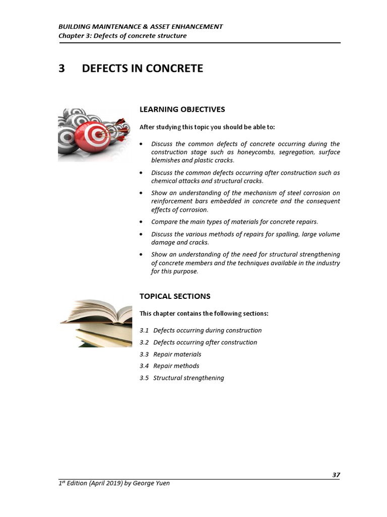 A 3 Defects of Concrete Structure | PDF | Concrete | Corrosion