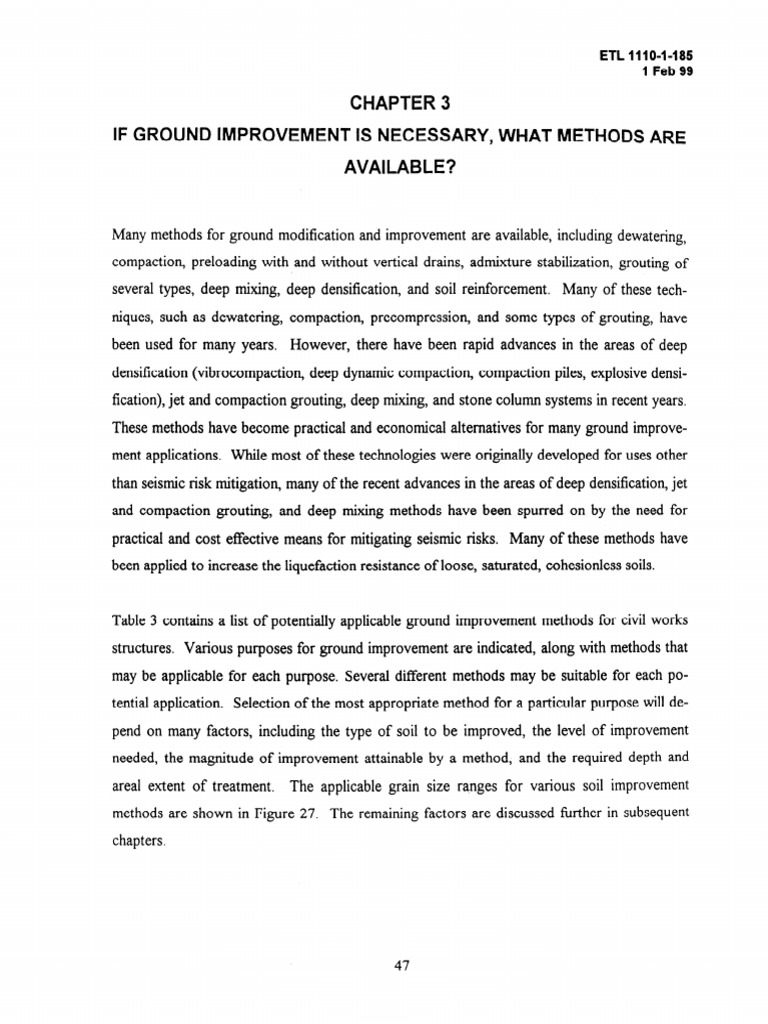 Ground Improvement Methods | PDF | Concrete | Deep Foundation