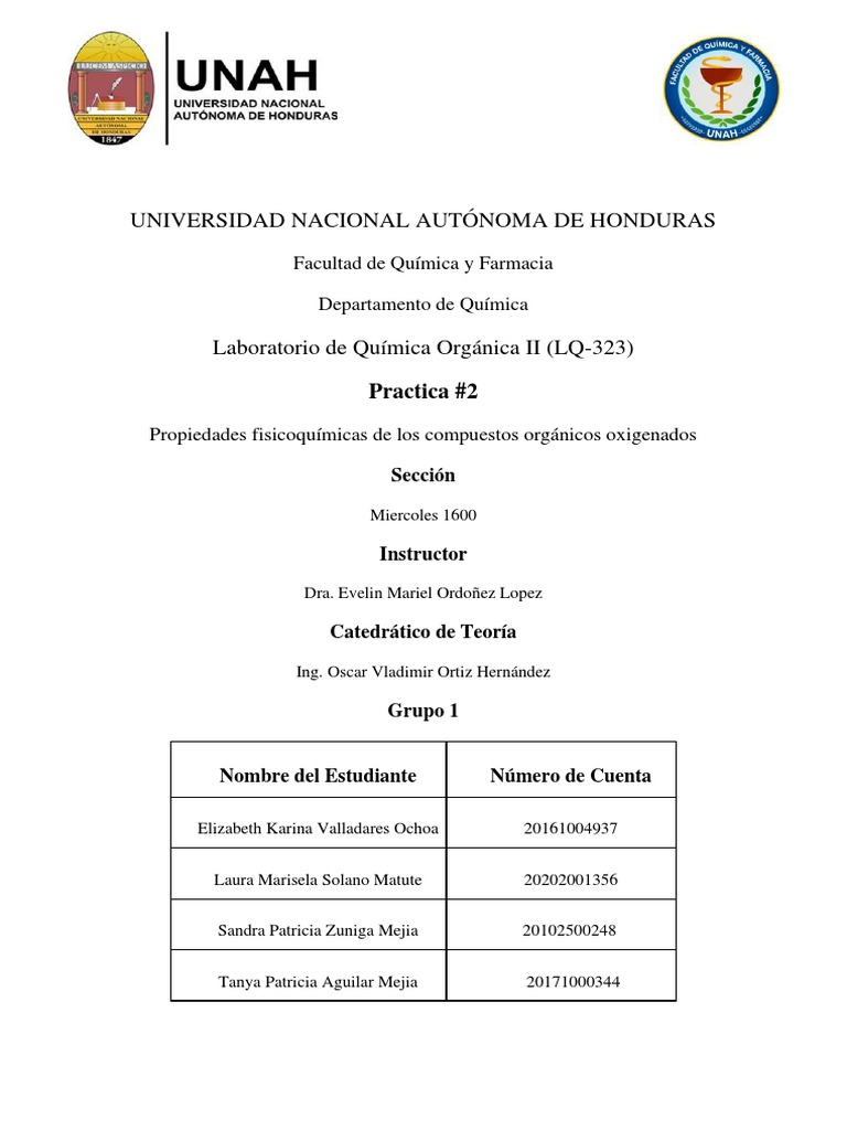 Reporte #2 | PDF | Cetona | Ácido