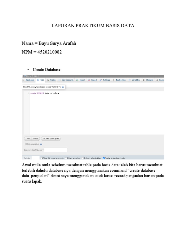 Praktikum Basis Data 3 | PDF