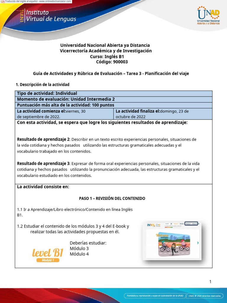Activities Guide and Evaluation Rubric - Unit 2 - Task 3 - Planning The ...