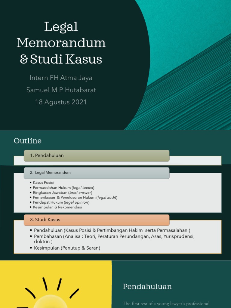 Contoh Legal Memorandum dan Analisis | PDF