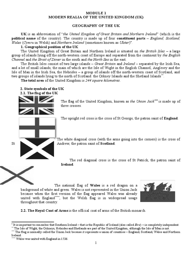GEOGRAPHY OF THE UK Rev | PDF | United Kingdom