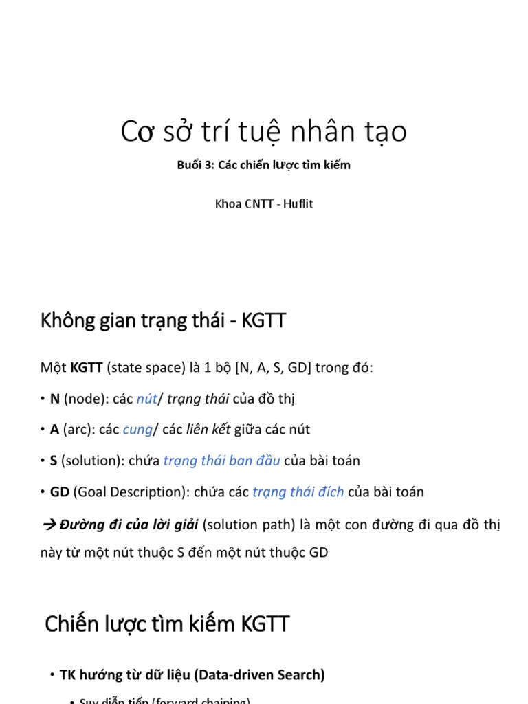 Co So Tri Tue Nhan Tao Cac Chien Luoc Tim Kiem | PDF