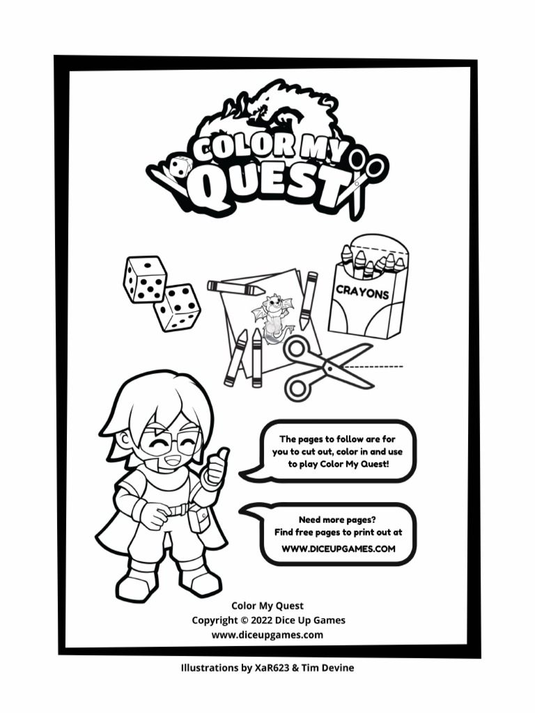 Color My Quest Free Printable Sheets - BADDIES | PDF