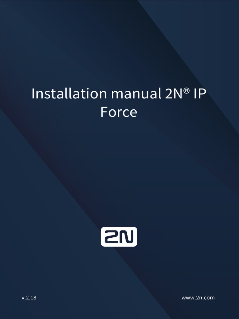 2N IP Force Installation Manual en 2.18 | PDF | Power Supply ...