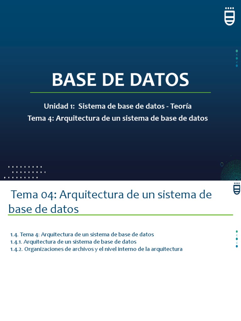 PPT 2022 02 U01 T04 Base de Datos (4685) | PDF | Archivo de computadora ...