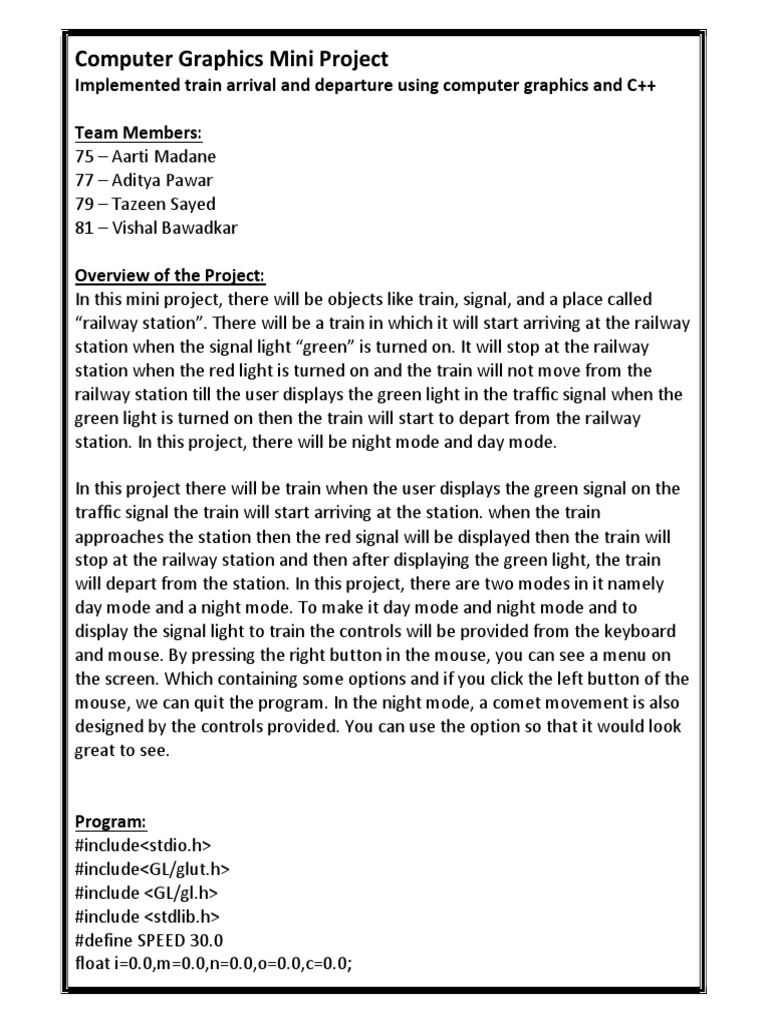 79 Tazeen Sayed CG Mini Project | PDF