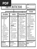 Feldman's Four Steps of Art Criticism | PDF | Pablo Picasso | Art Criticism