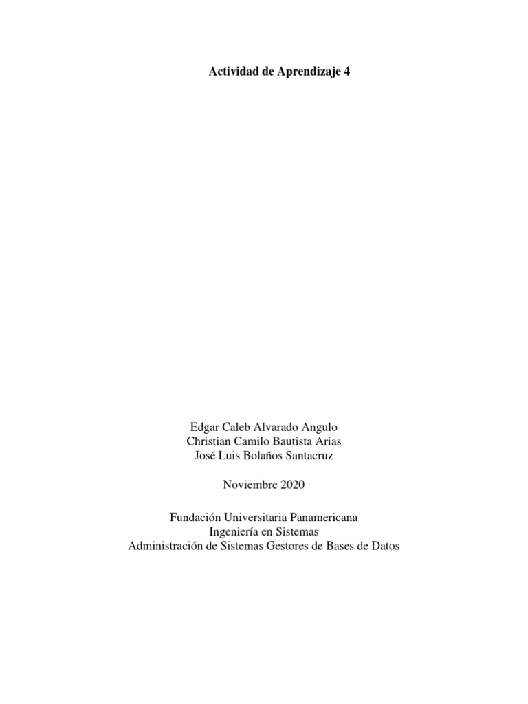 AA4 Final | PDF | Json | Mi sql