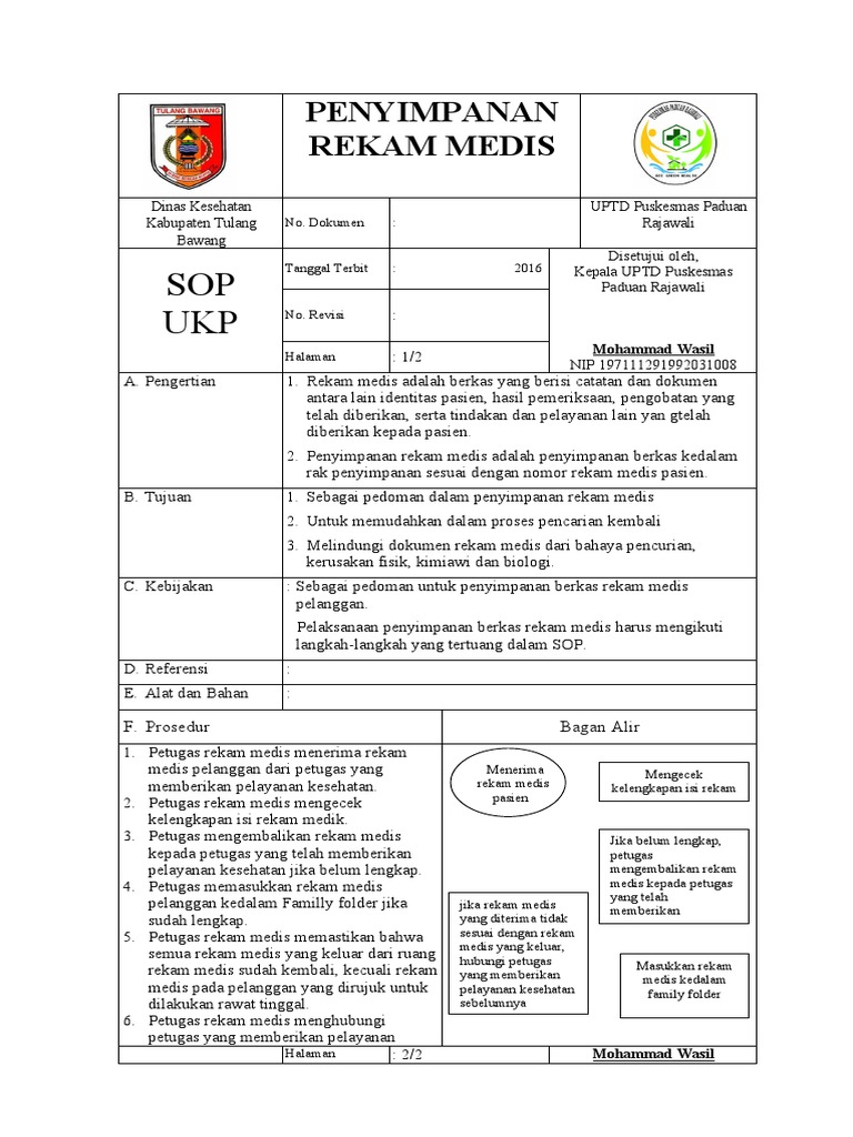 Sop Penyimpanan RM | PDF
