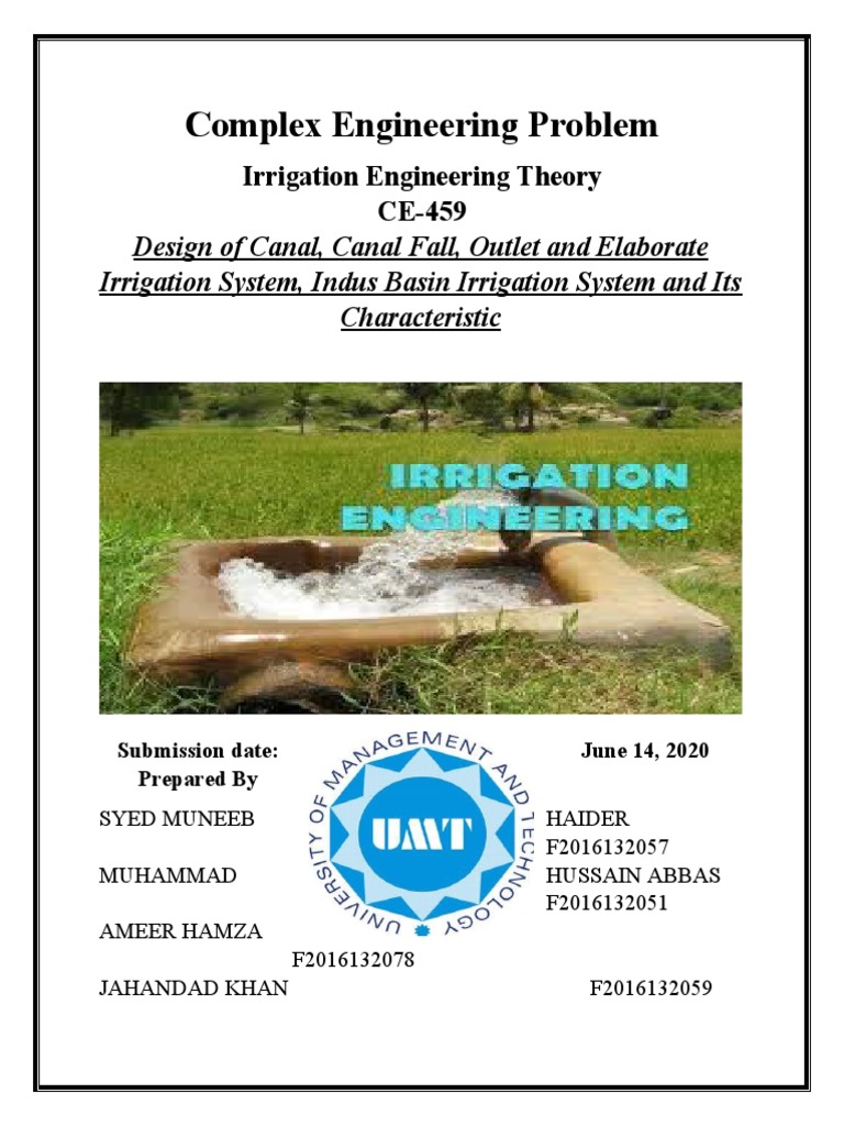 Complex Engineering Problem Irrigation Theory | PDF | Indus River | Irrigation