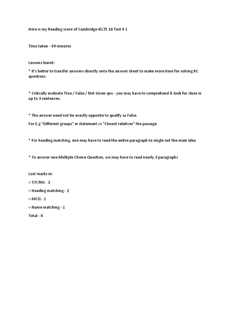 Cam 16 Reading Test 1 | PDF