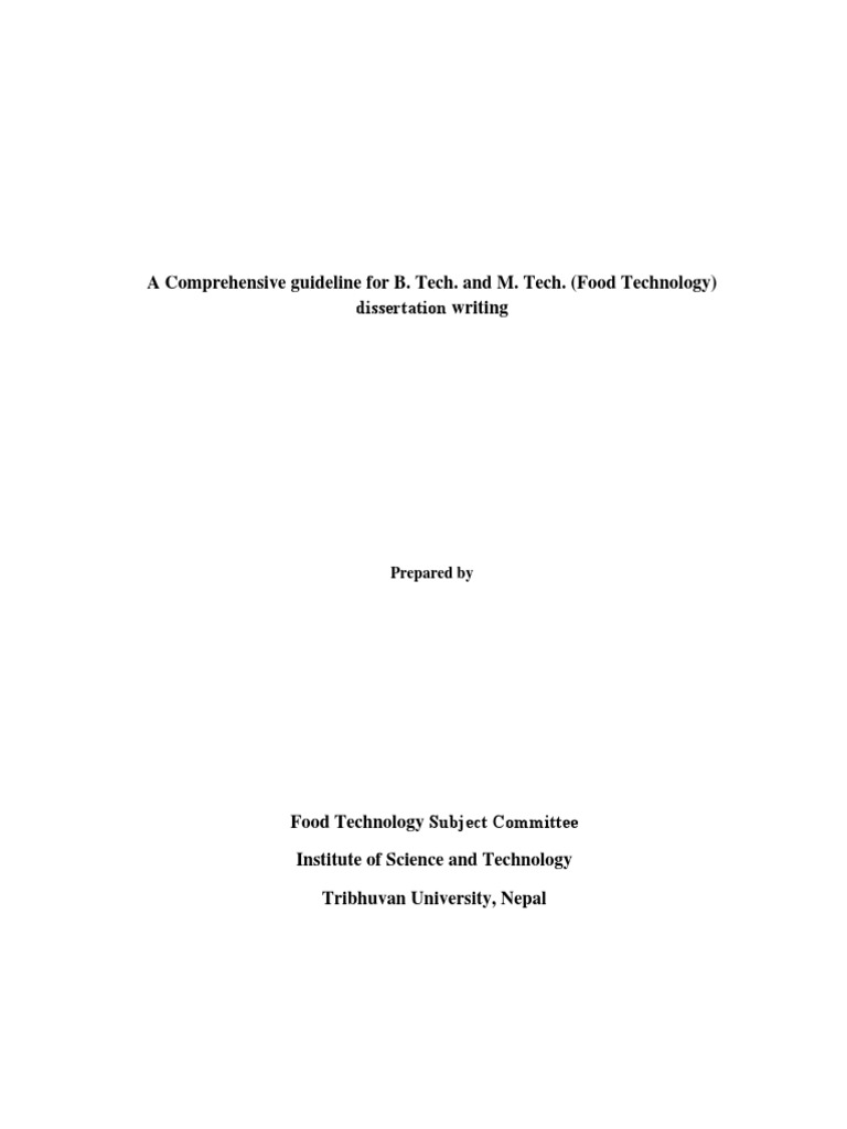 Guide to Writing Food Tech Dissertations | PDF | Citation