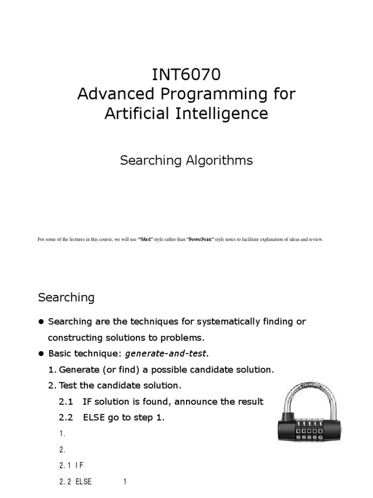 Lecture 5 Searching Algorithms Pdf Graph Theory Theoretical Computer Science 2406