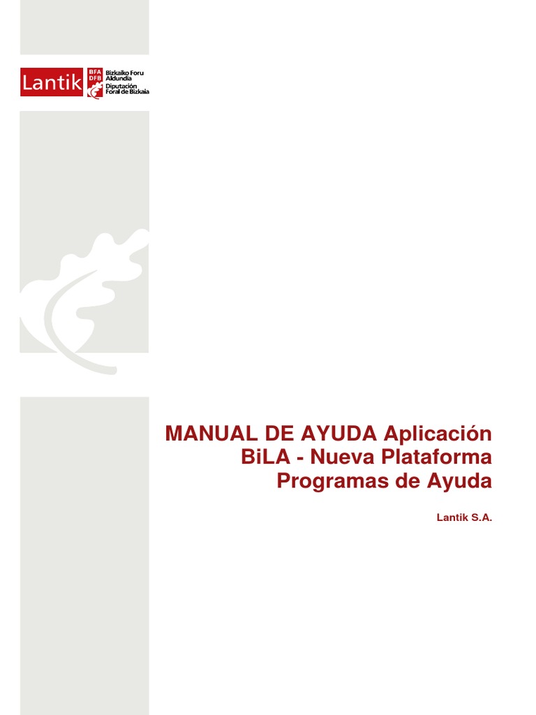 MANUAL DE AYUDA Aplicación BiLA | PDF | Java (lenguaje de programación) | Archivo de computadora
