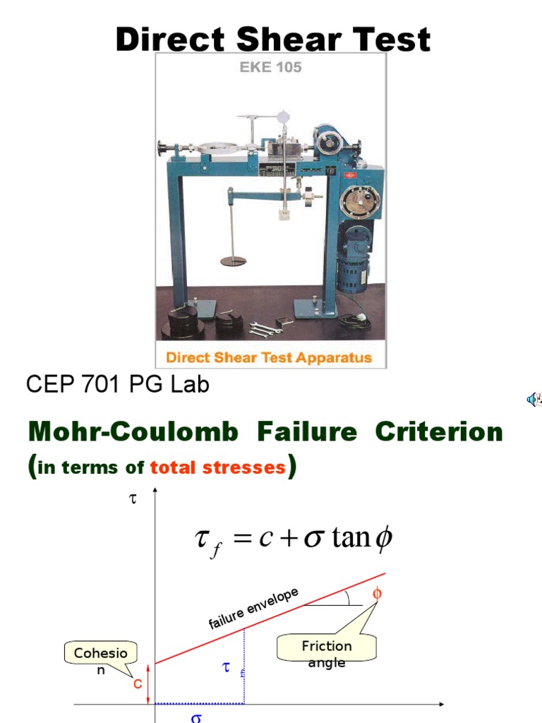 Direct Shear Test | PDF | Physics | Applied And Interdisciplinary Physics