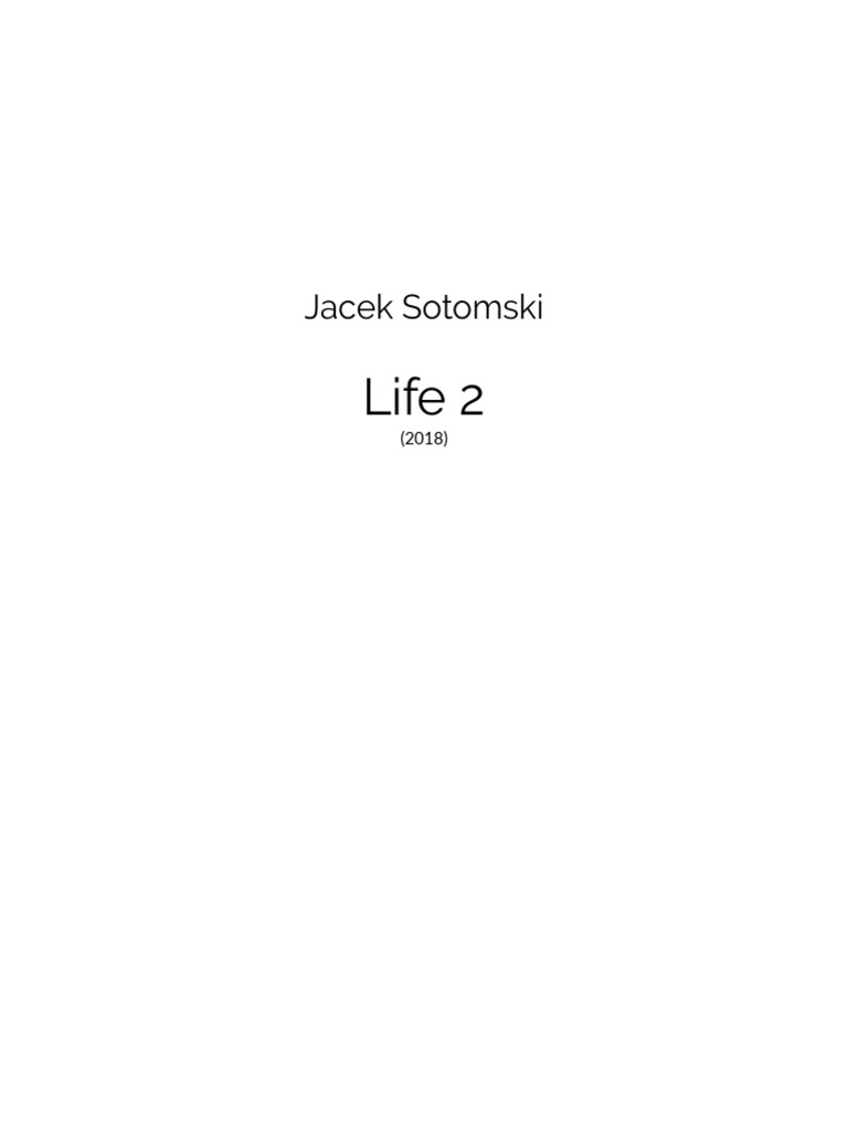 Jacek Sotomski - LIFE 2 (2018-19) | PDF