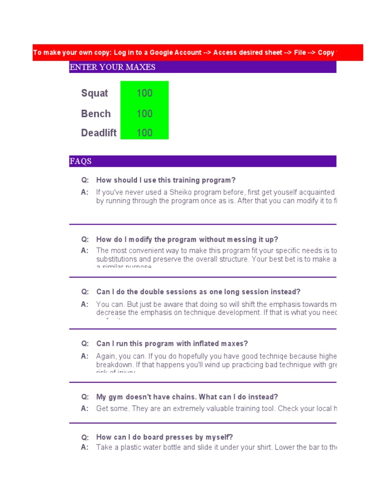 Sheiko Advanced Medium Load | PDF | Physical Exercise | Recreation