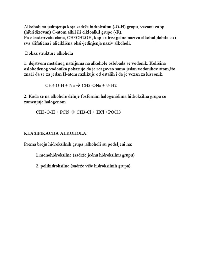 Alkoholi | PDF