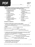 Focus 3 Test Unit 7 Group A PDF | PDF