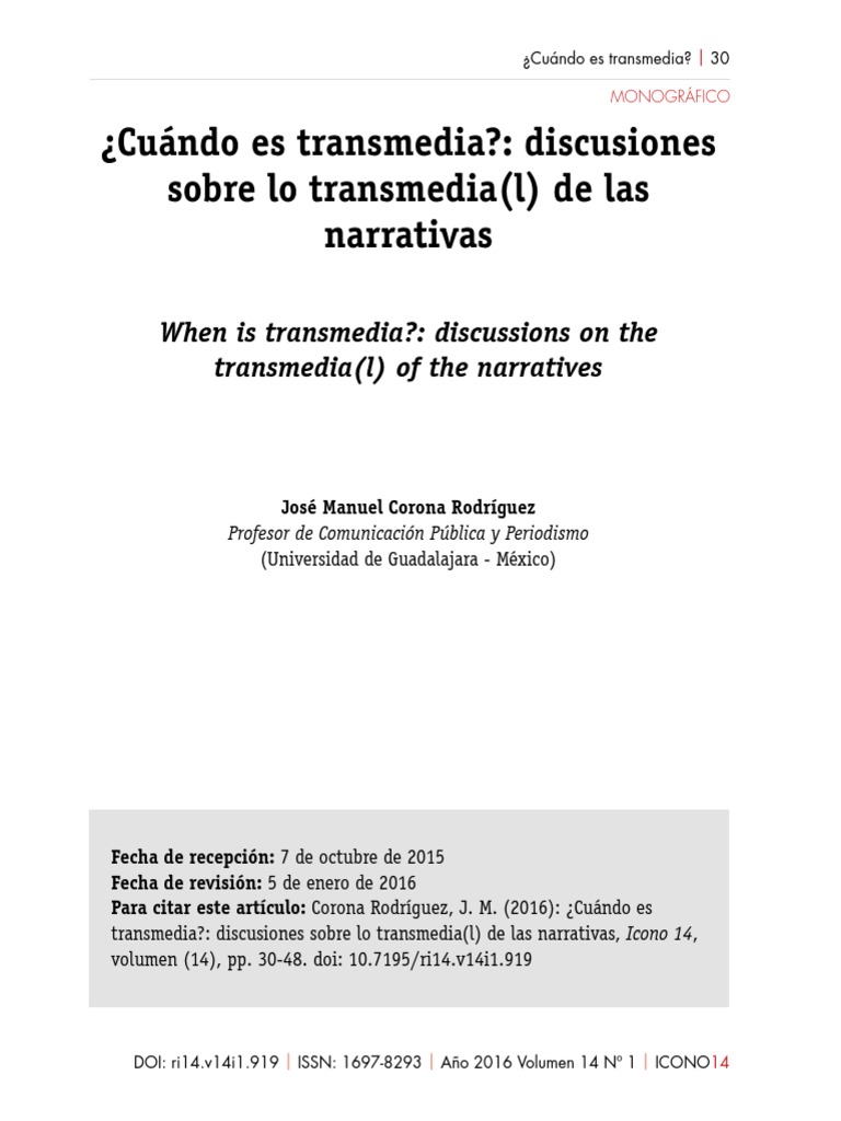 ¿Qué Es Transmedia | PDF | Palabra