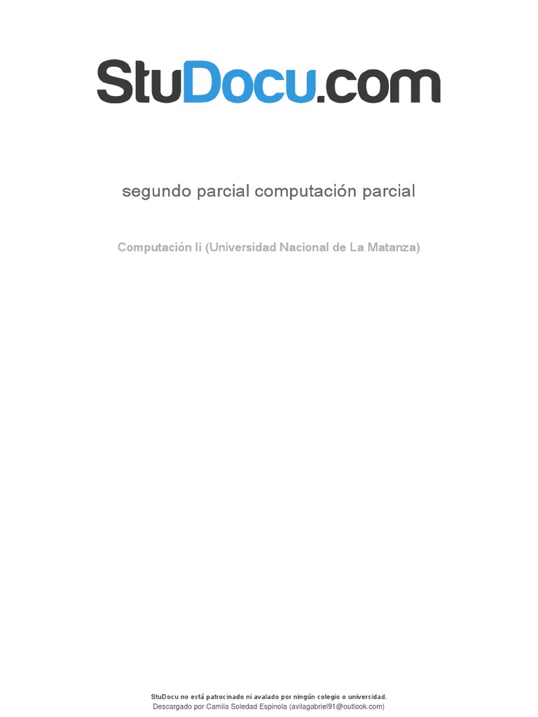 Segundo Parcial Computacion Parcial | PDF | Archivo de computadora | Microsoft Excel