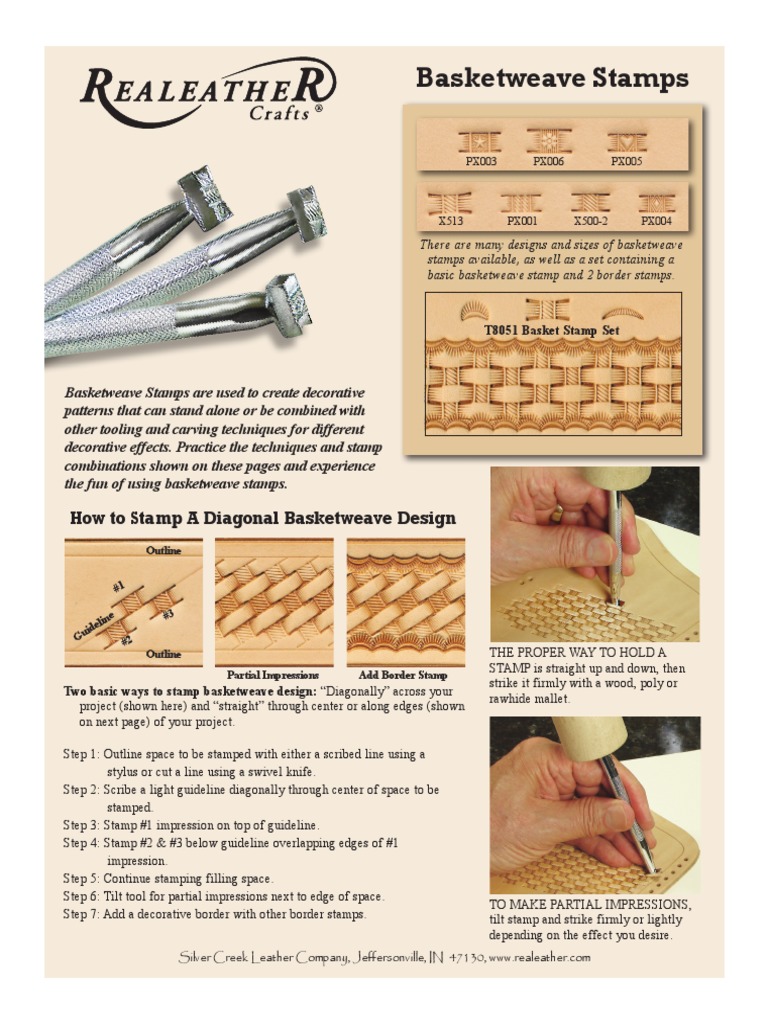Basketweave Stamps Tip Sheet Project Sheet | PDF