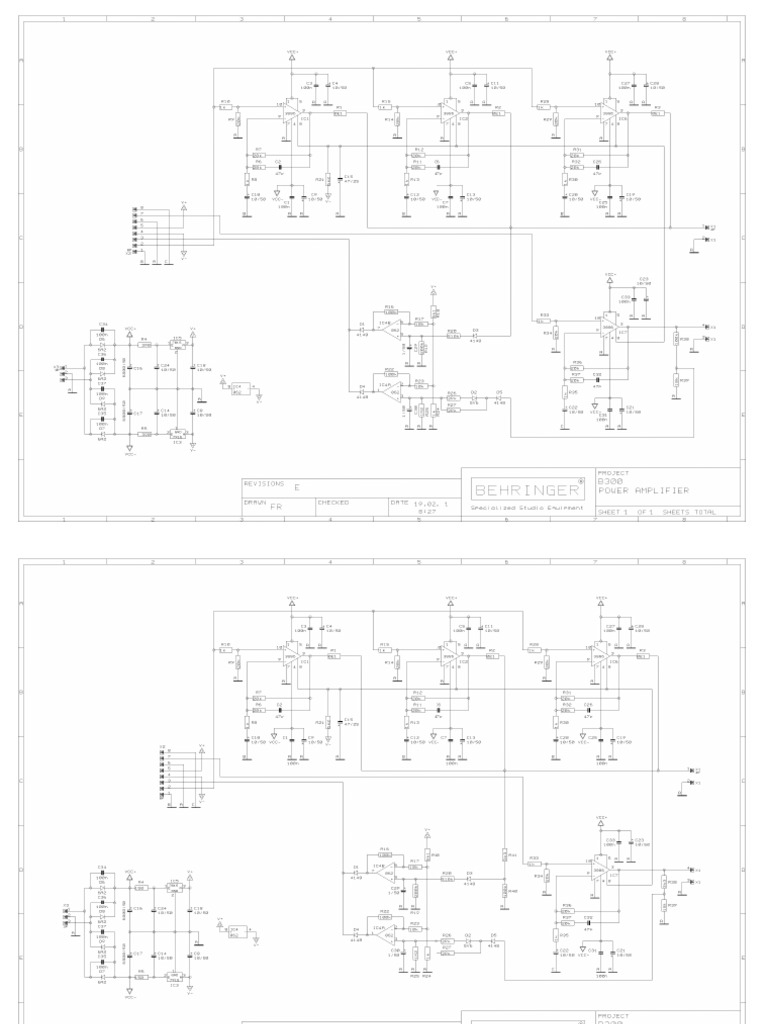 Behringer B-300 Schematic | PDF