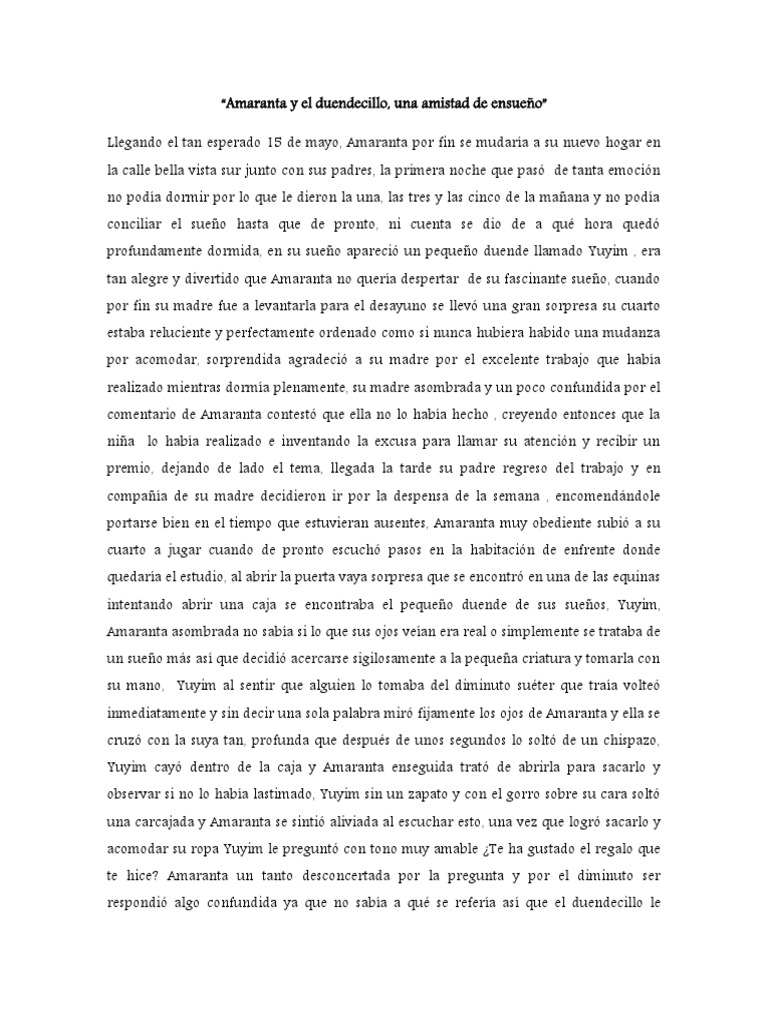 Amaranta y El Duendecillo | PDF