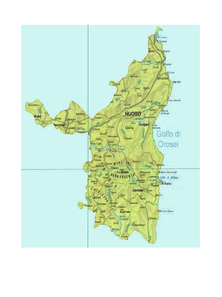 Mappa Provincia Di Nuoro PDF | PDF