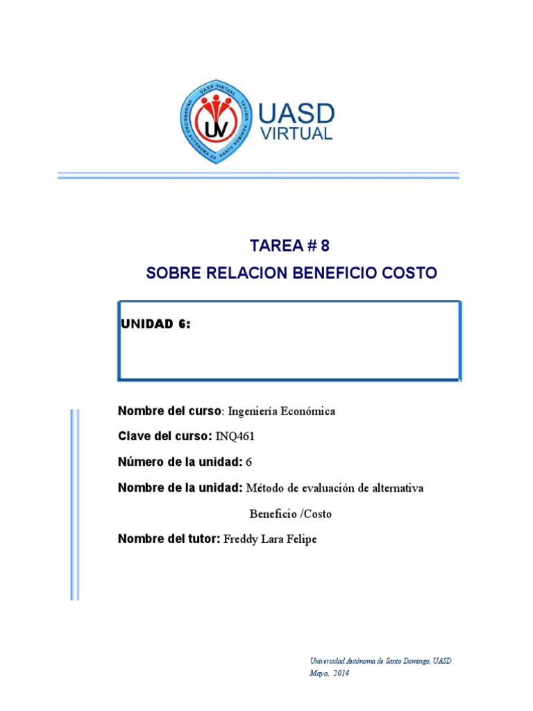 Relacion Beneficio Costo | PDF | Economias | Business