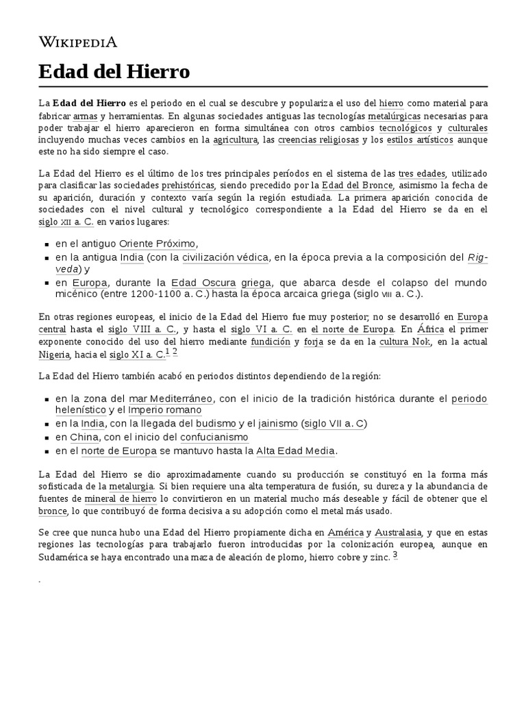 Edad Del Hierro | PDF | Edad de Hierro | Rieles