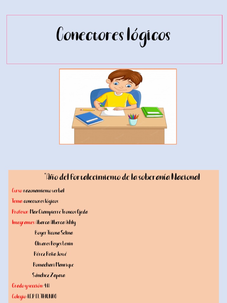 Conectores Lógicos | PDF | Oración (Lingüística) | Cognición