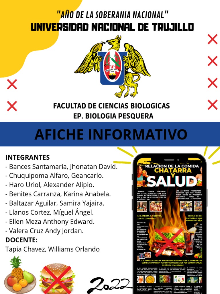 Afiche Informativo | PDF | Alimentos | Comida chatarra