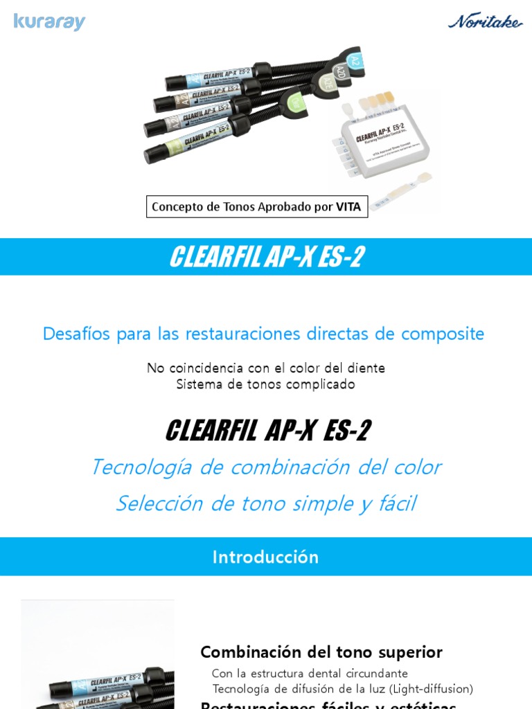Clearfil AP-X ES-2: Innovación en Estética Dental | PDF | Esmalte de ...