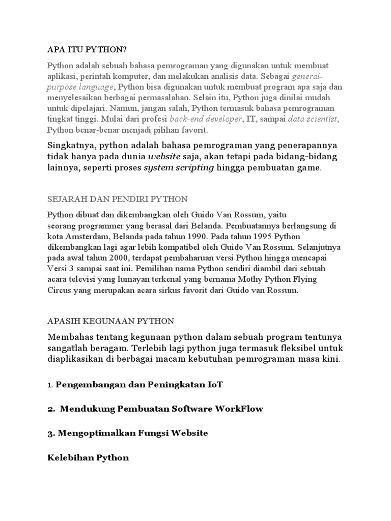 Apa Itu Python | PDF