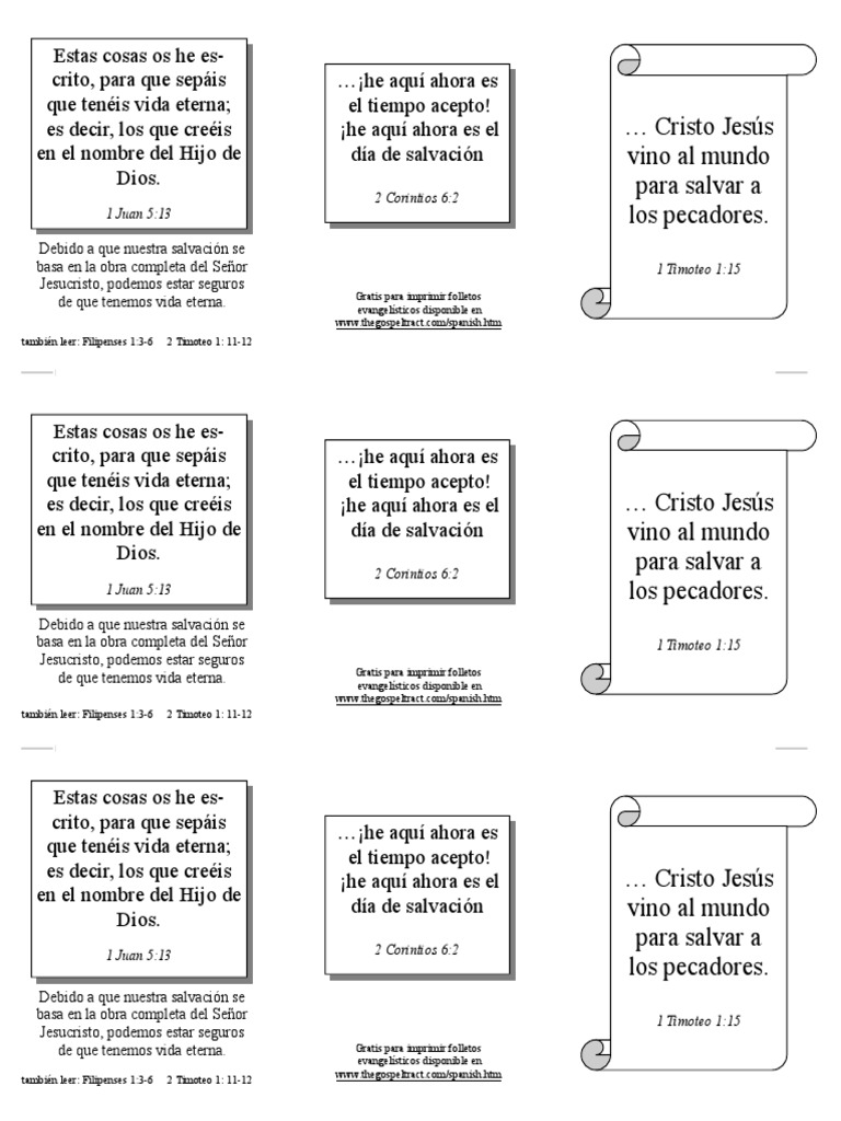 Spanish Gospel Tract PG 1 | PDF | Salvación | Cristo (título)