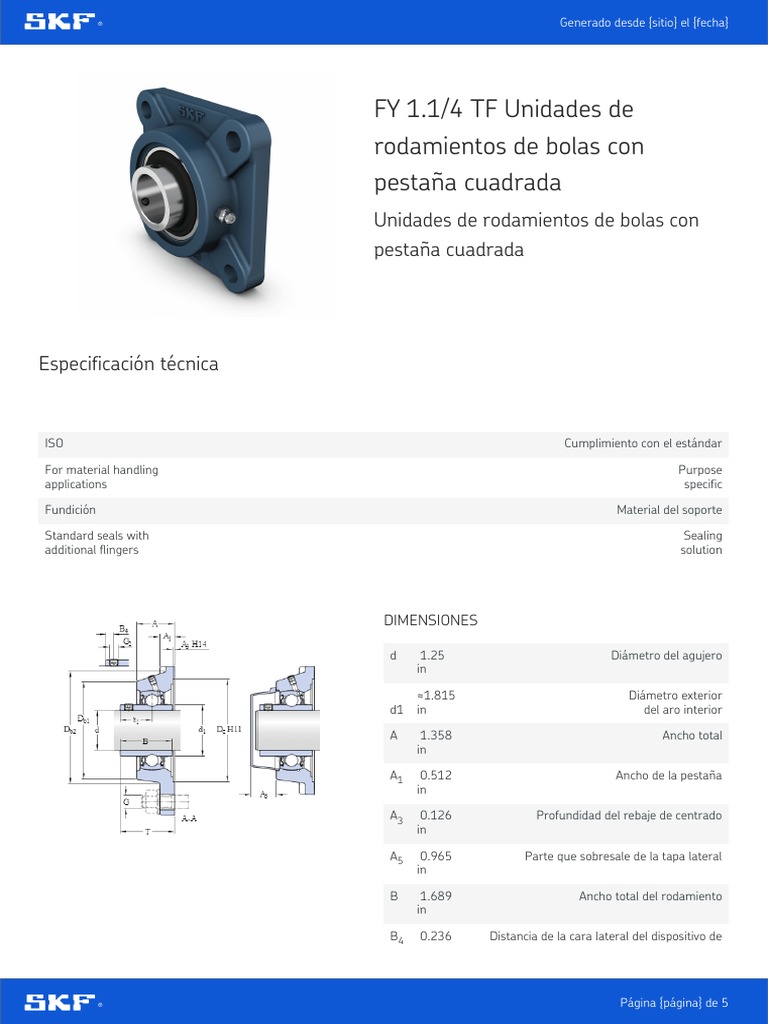FY 1.1 - 4 TF Unidades de Rodamientos de Bolas Con Pestaña Cuadrada - 20210825 | PDF | Red ...